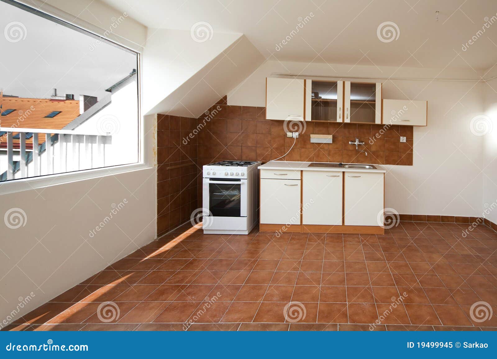 Empty kitchen stock image. Image of empty, cook, indoor - 19499945