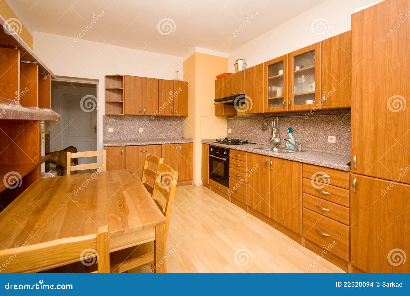 Empty kitchen stock photo. Image of parquetry, living - 22520094