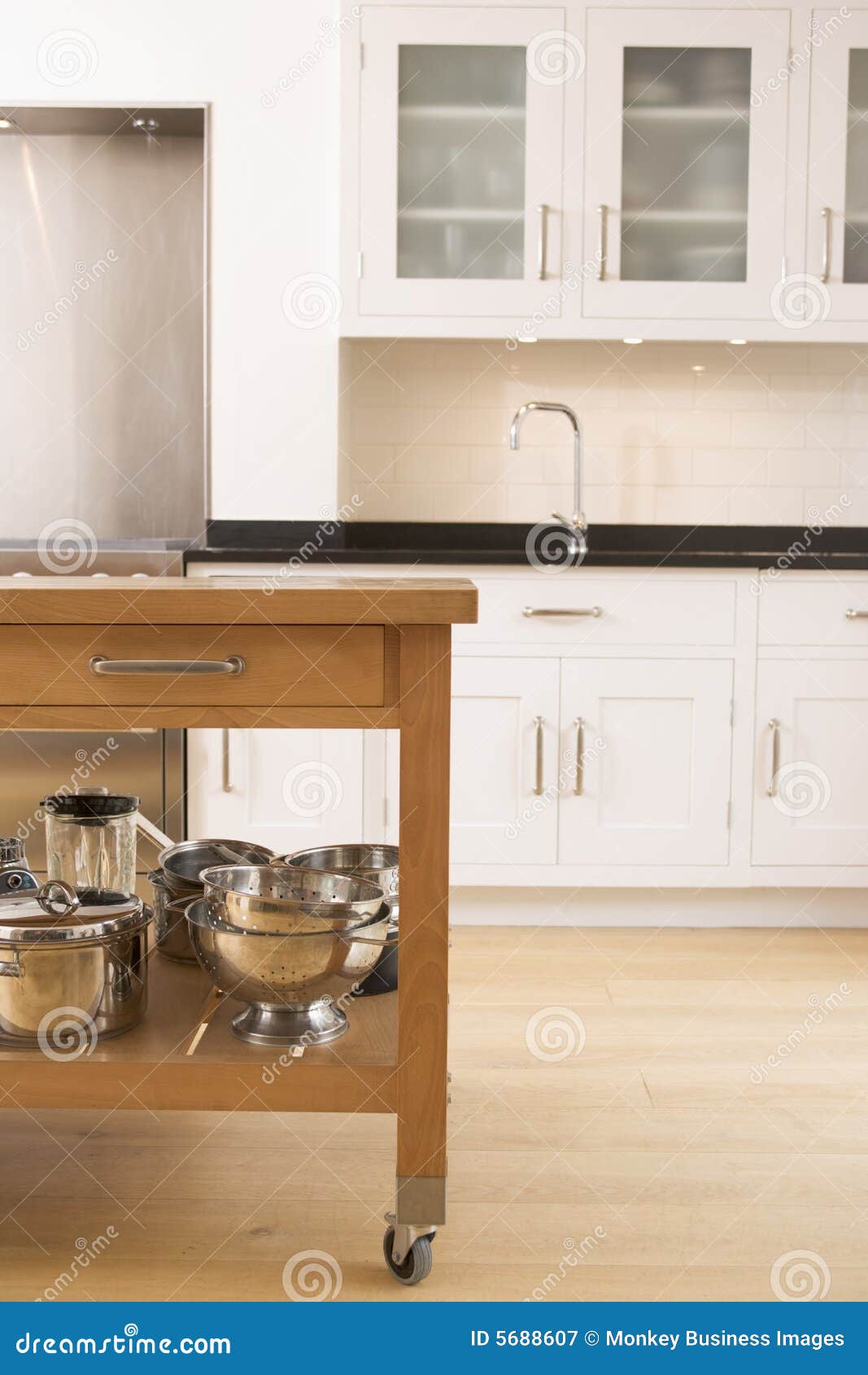 Empty kitchen stock image. Image of contemporary, modern - 5688607