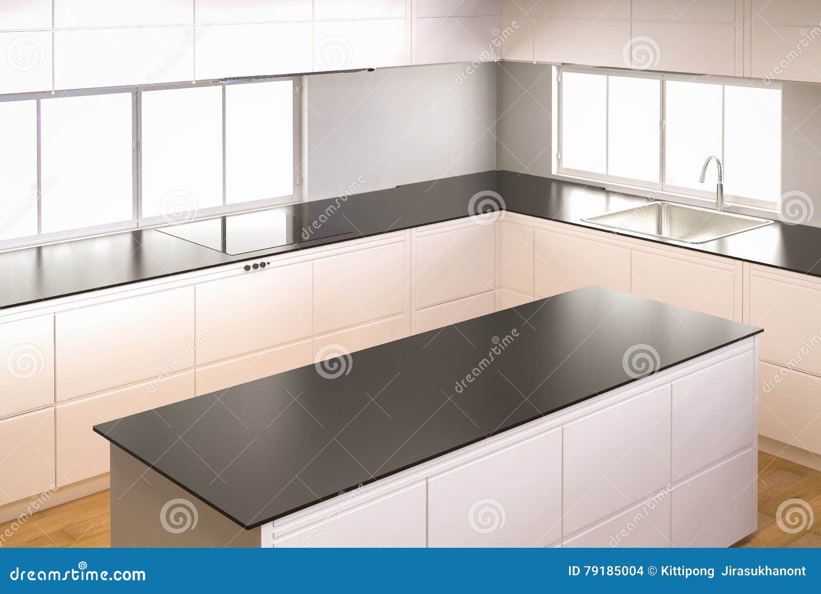 Empty Kitchen Top View Stock Photography | CartoonDealer.com #79185020