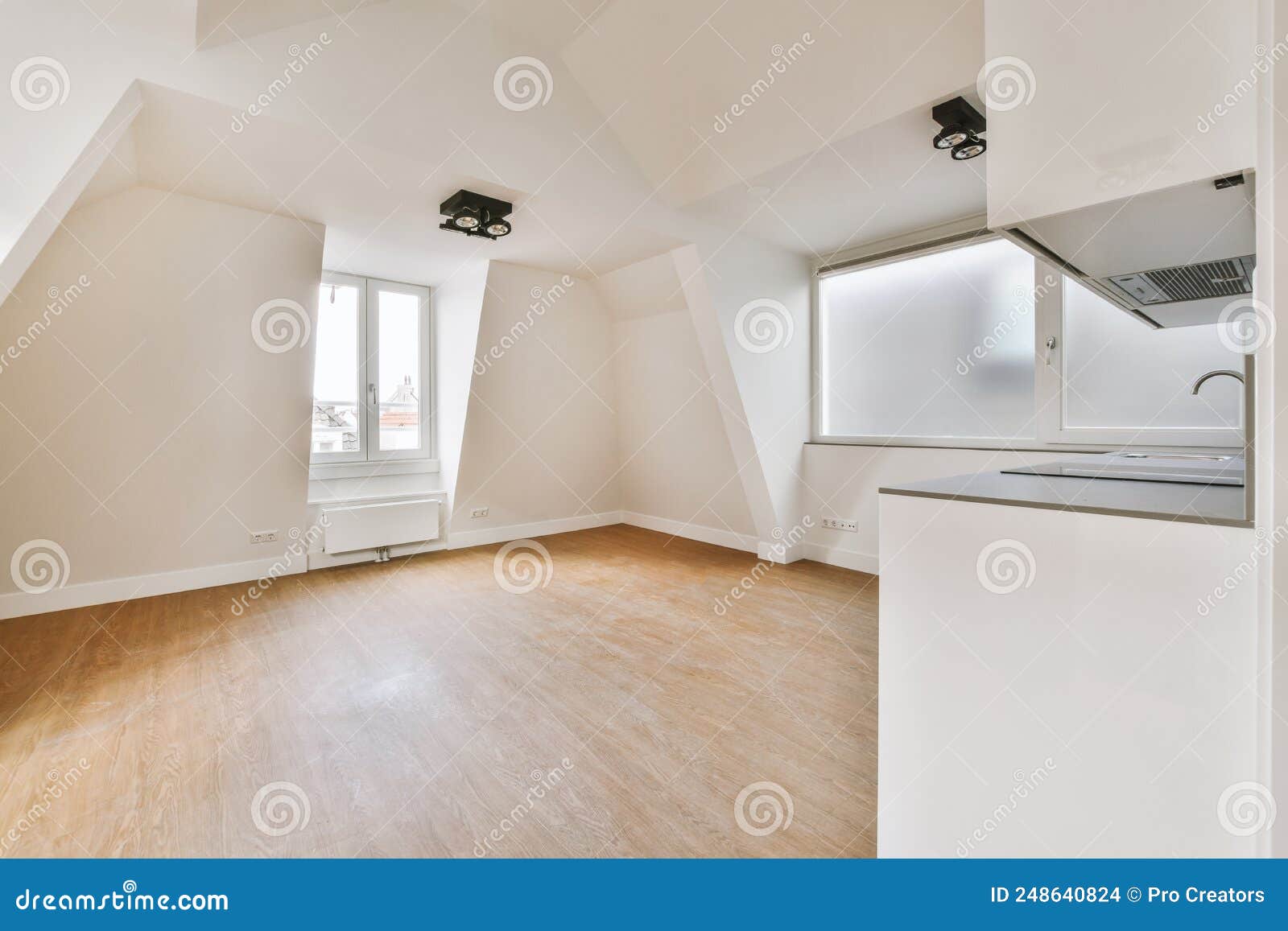 Empty kitchen room with stock photo. Image of lifestyles - 248640824