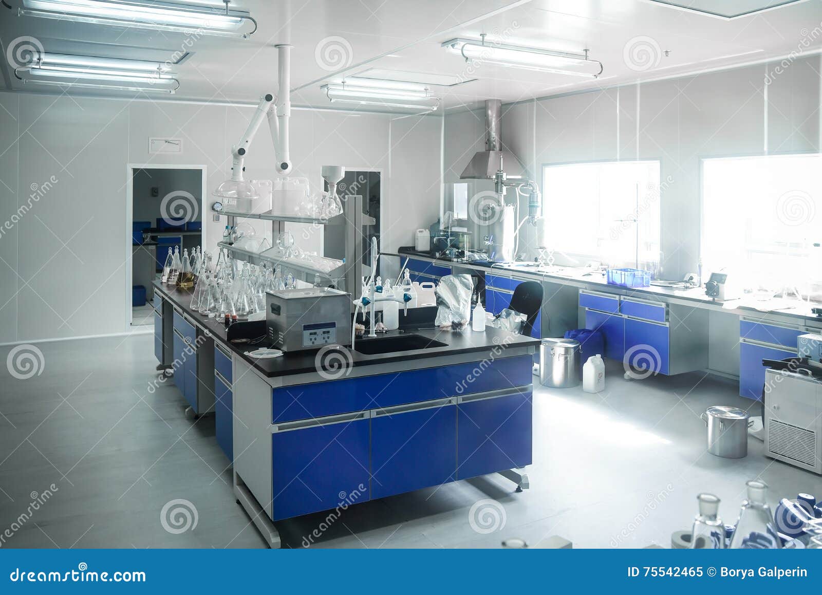 Empty lab stock image. Image of equipment, background - 75542465