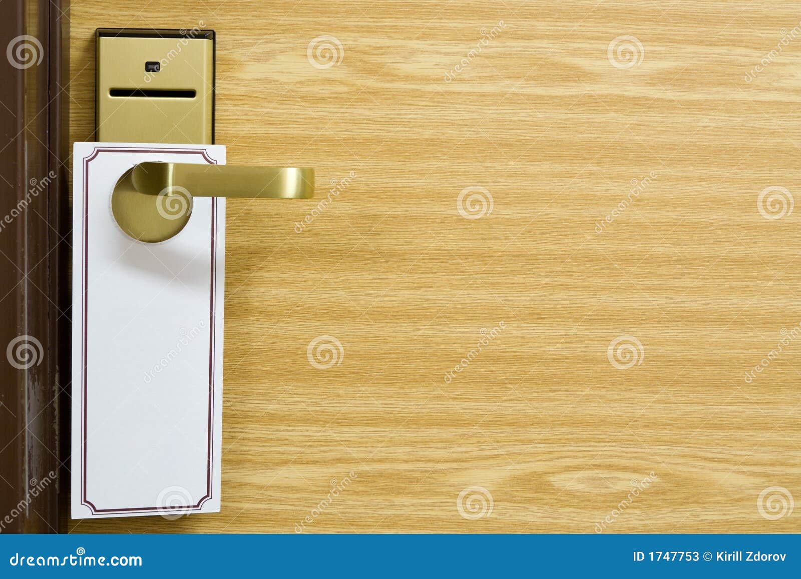 Empty Label on the Door Handle Stock Image - Image of label, handle ...