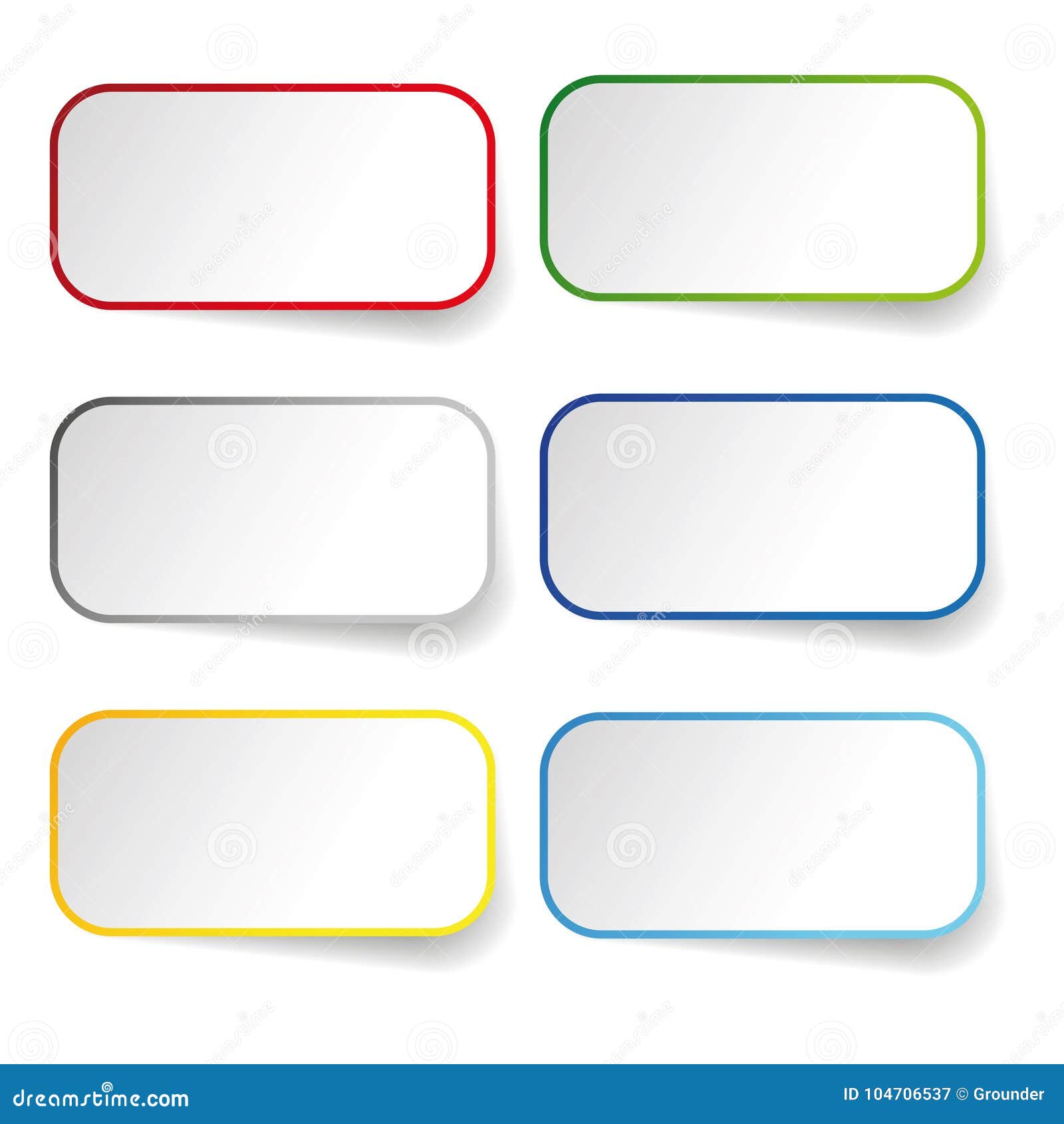 Empty label sticker set stock vector. Illustration of paper - 104706537