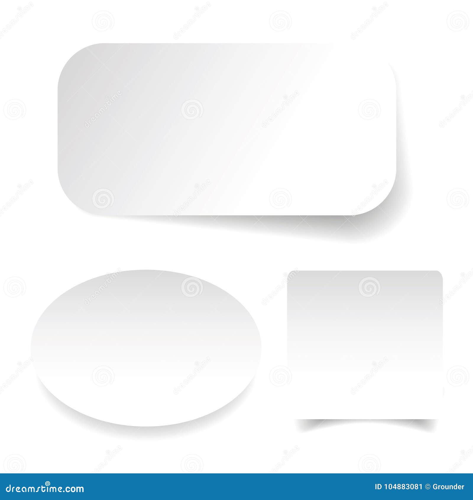 Empty label sticker set stock vector. Illustration of element - 104883081