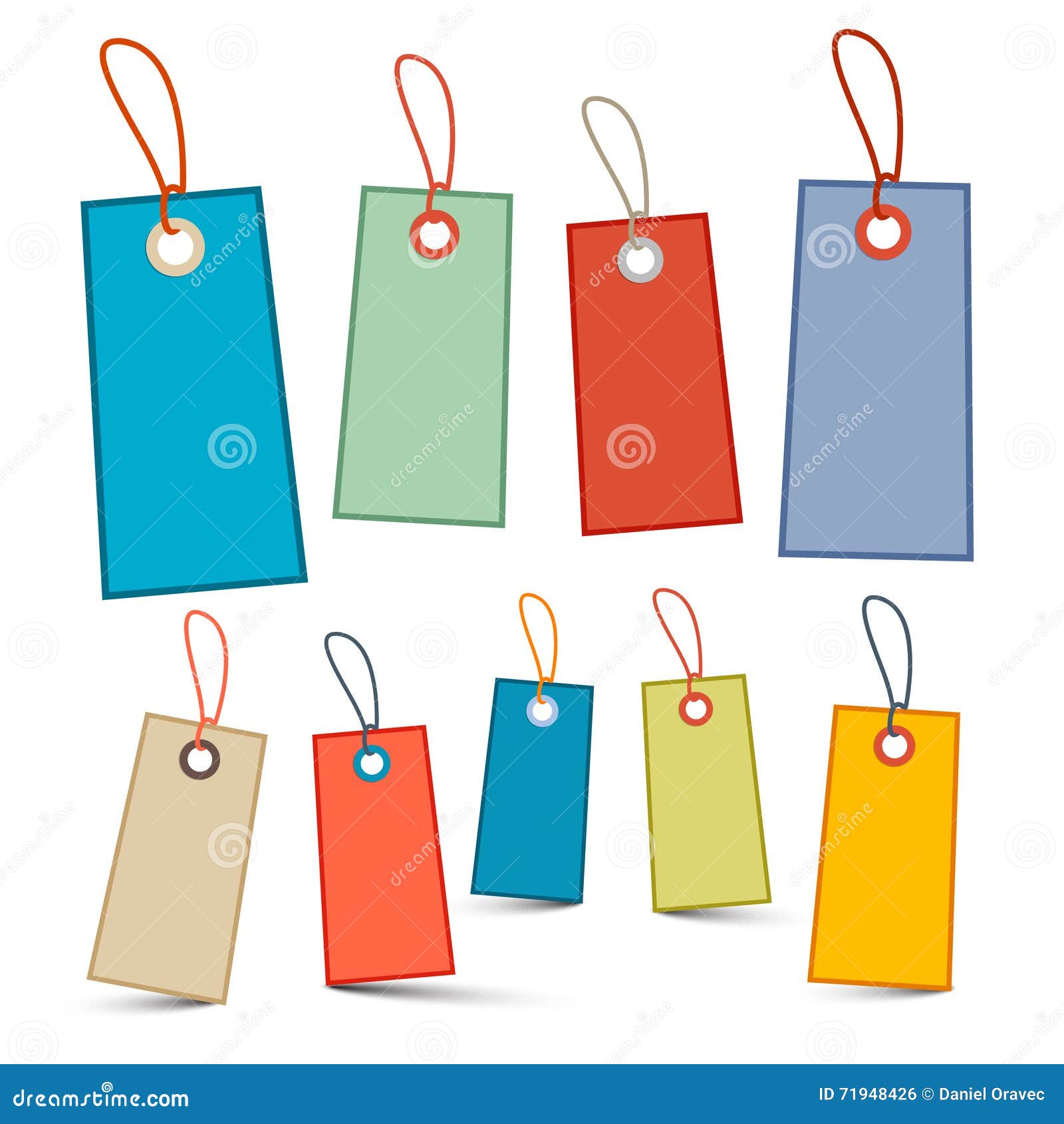 Empty Labels Tags Ropes Strings Stock Illustrations – 2 Empty Labels ...