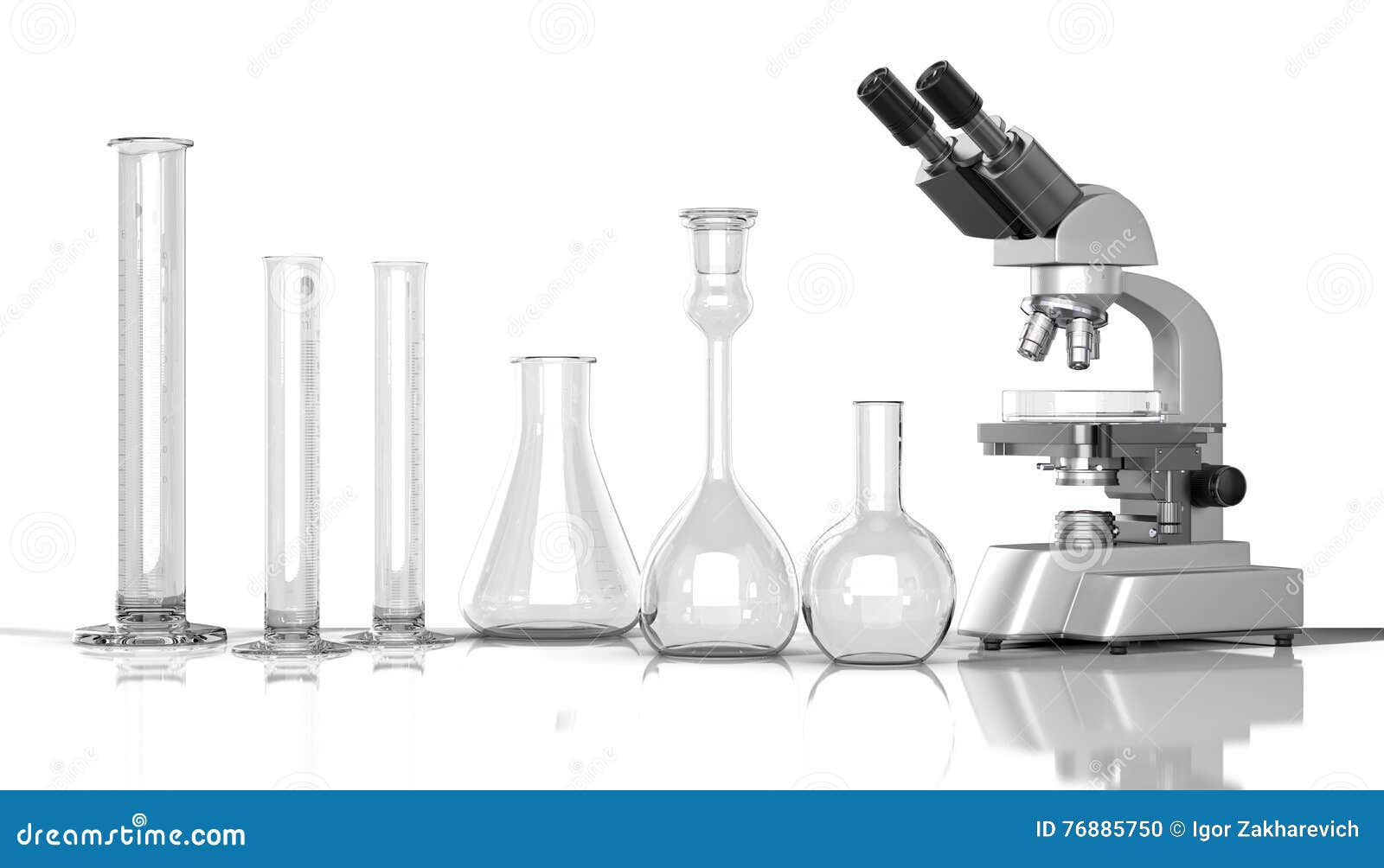 Empty Laboratory Glassware Whith Labora Stock Illustration ...