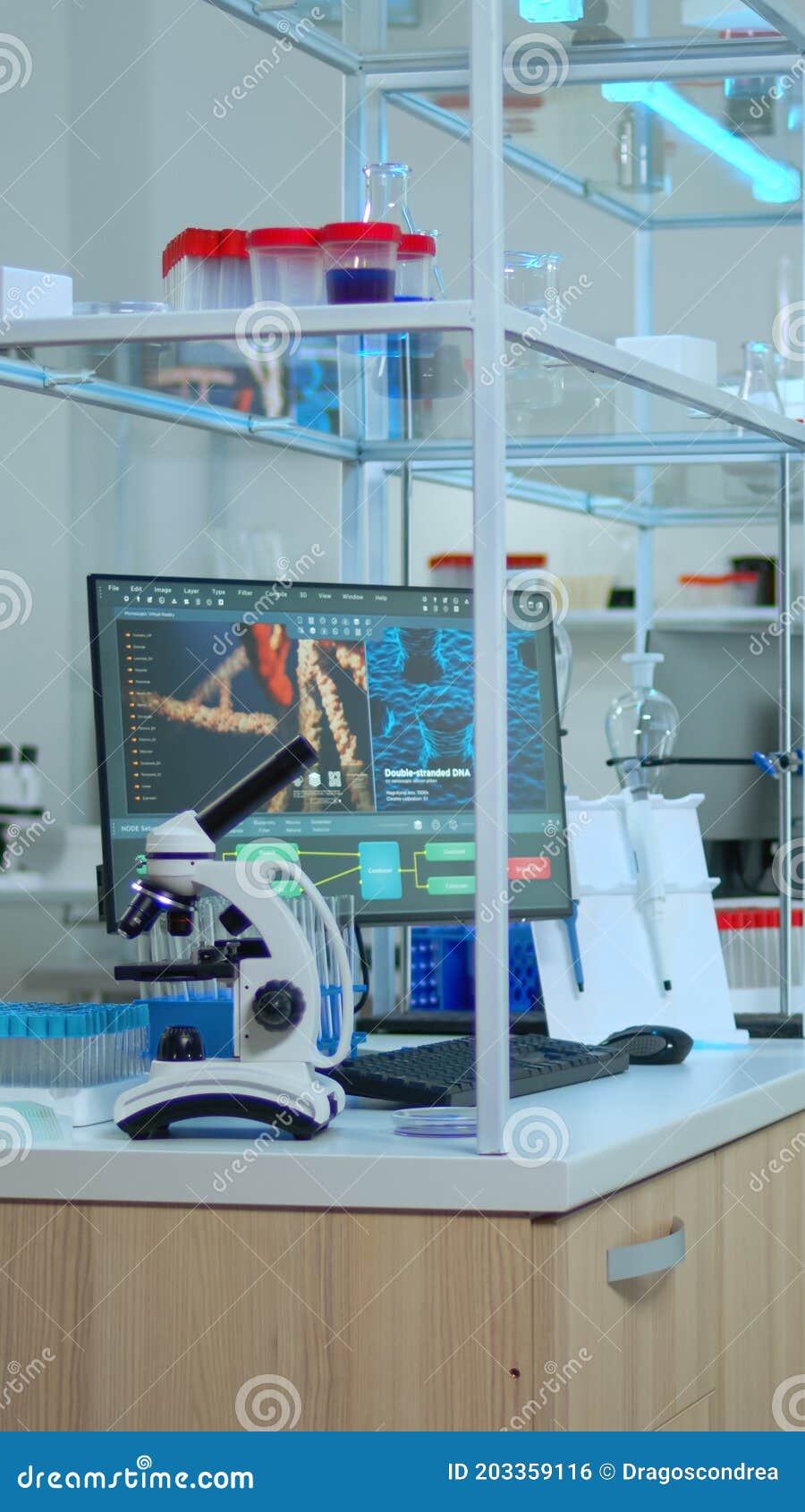 Empty Laboratory Modernly Equipped Stock Photo - Image of medical ...