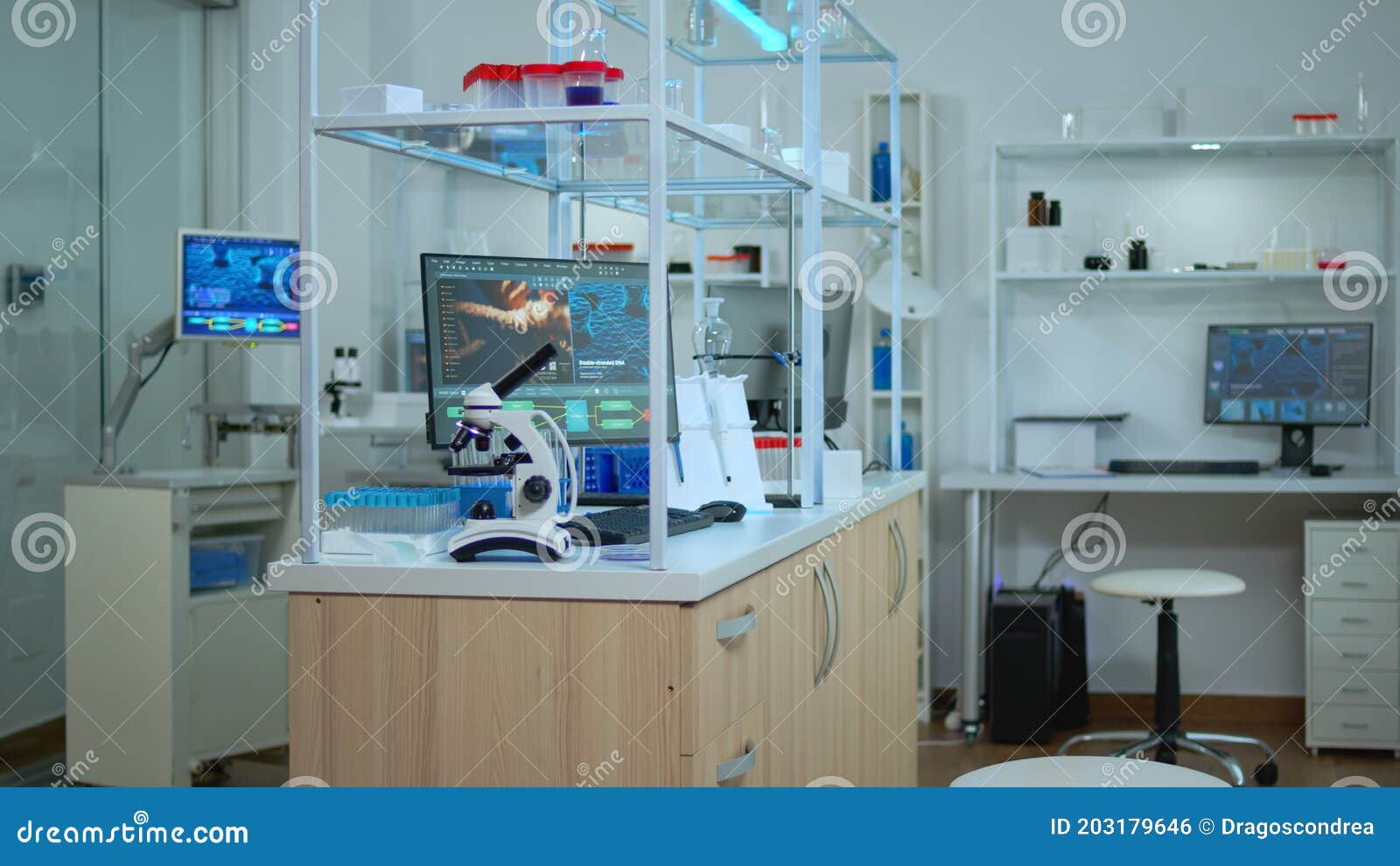 Empty Laboratory Modernly Equipped Stock Photo - Image of medicine ...