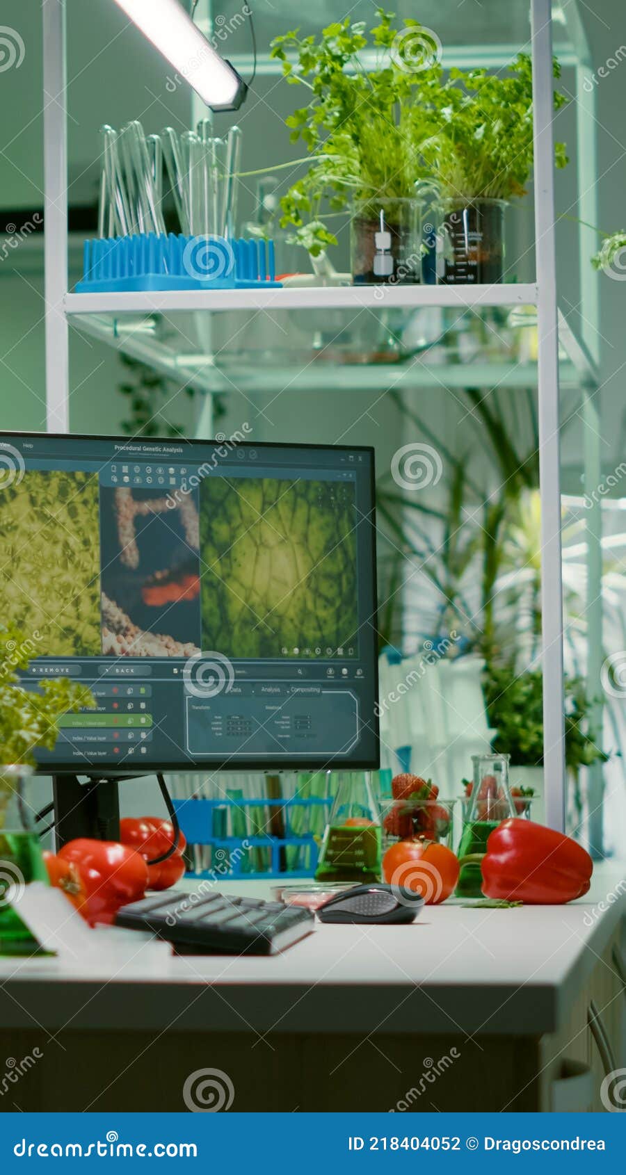 Empty Laboratory with Nobody in it Prepared for Genetic Test Stock ...