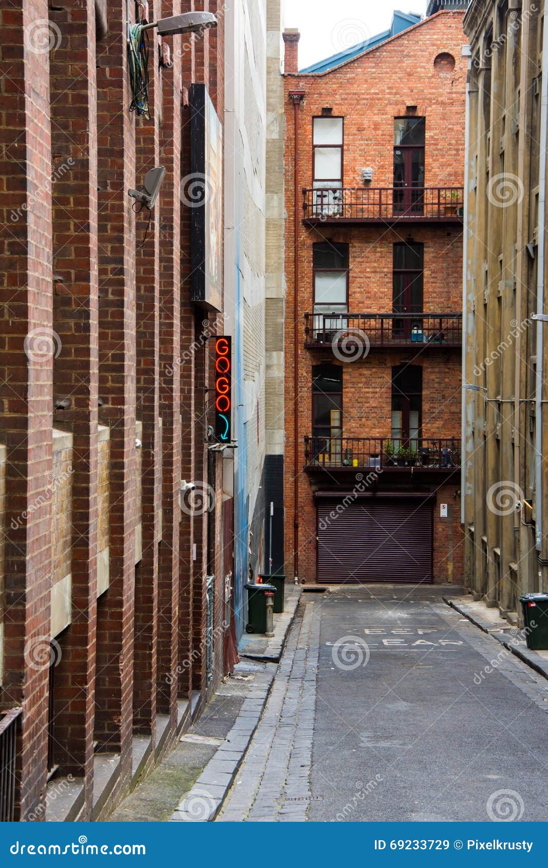 Empty Lane with Striptease Club Editorial Stock Image - Image of street ...