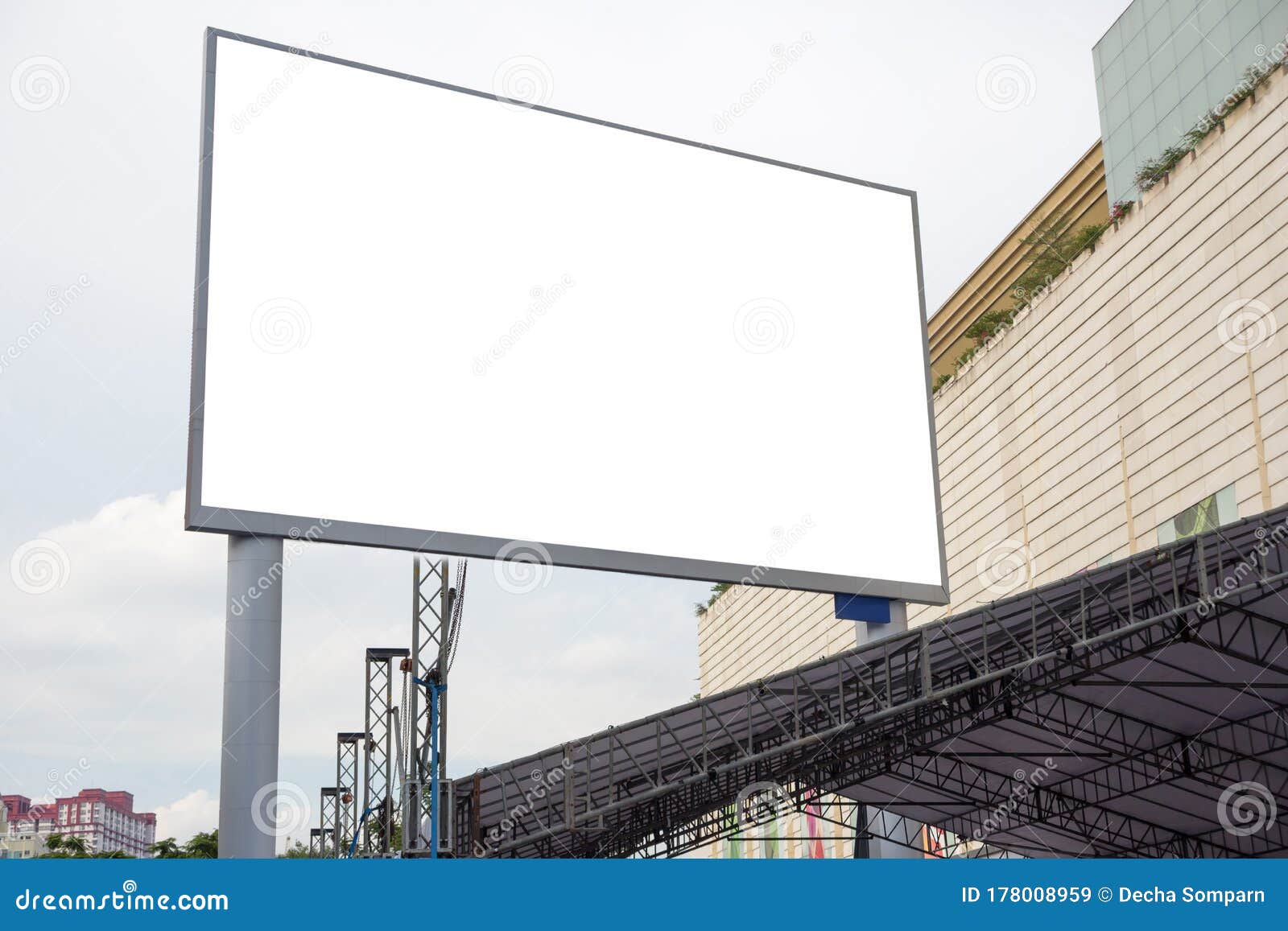 Empty Large Billboard Ready for New Advertisement Stock Image - Image ...