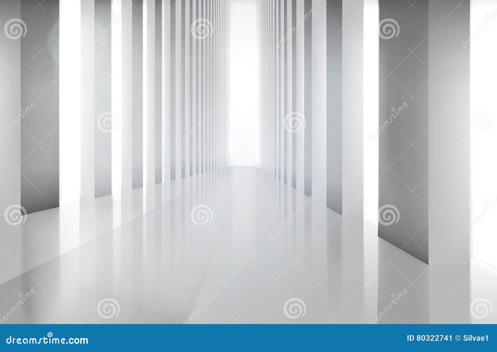 Empty Large Hall. Vector Illustration. Stock Vector - Illustration of ...