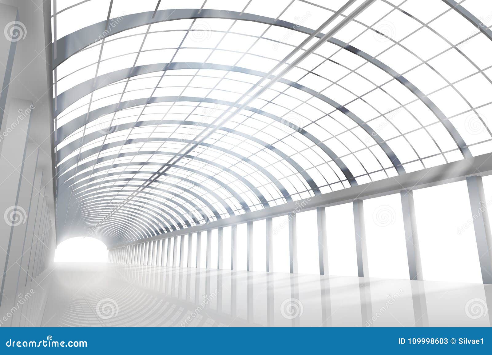 Empty Large Hall. Vector Illustration. Stock Vector - Illustration of ...