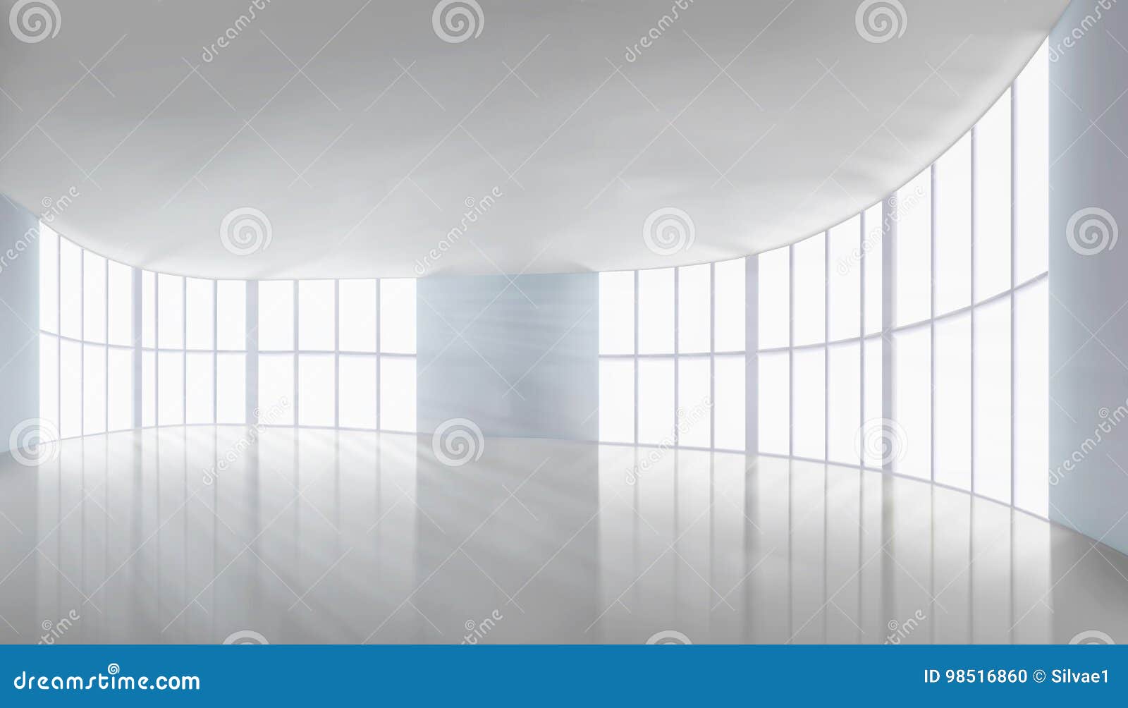 Empty Large Hall. Vector Illustration. Stock Vector - Illustration of ...
