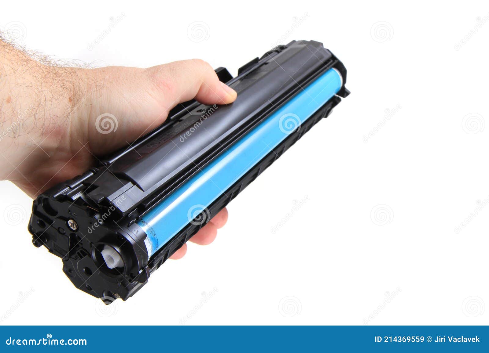 Empty laser toner isolated stock image. Image of typography - 214369559