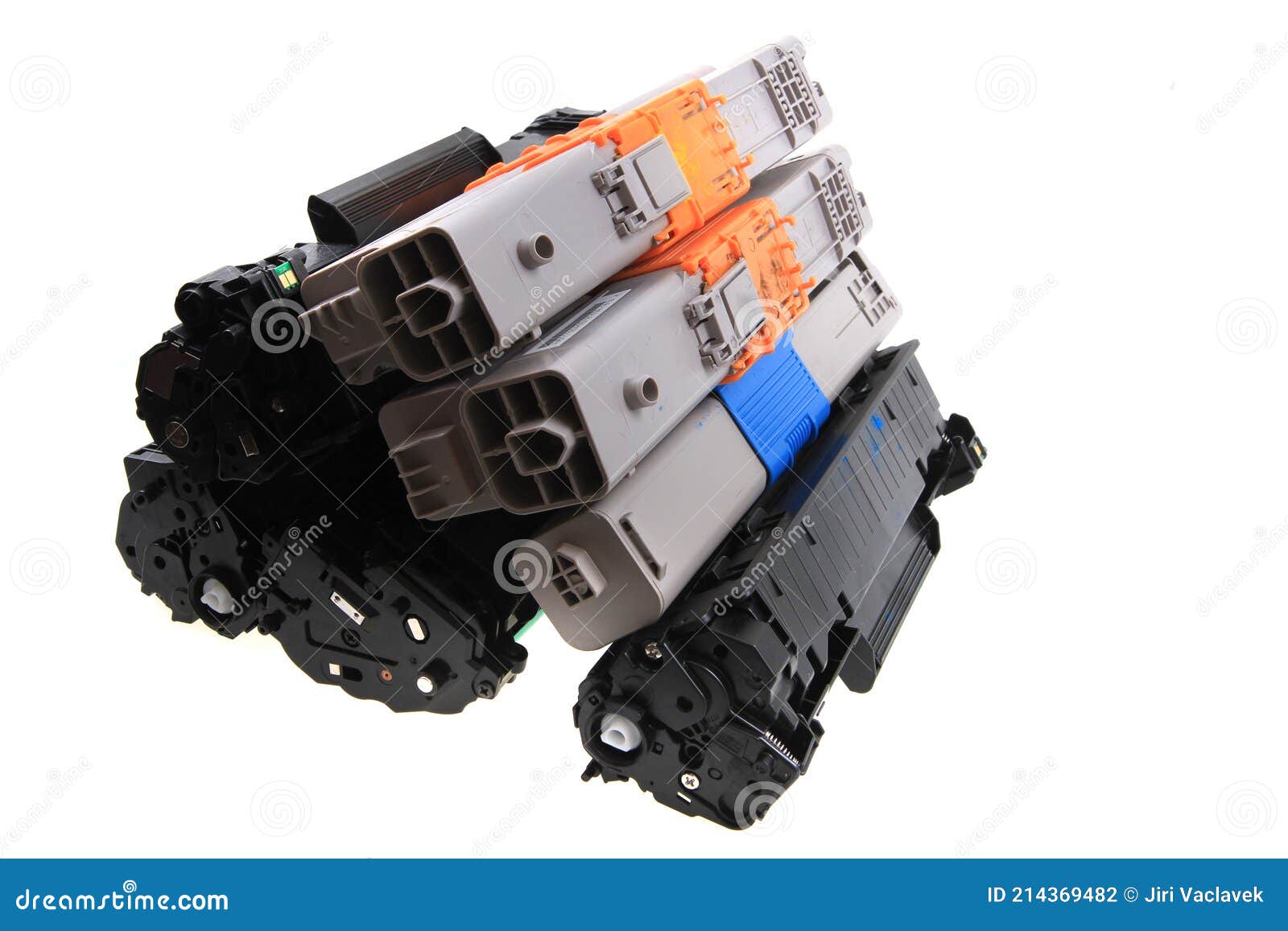 Empty Laser Toners Isolated Stock Photo - Image of office, white: 214369482