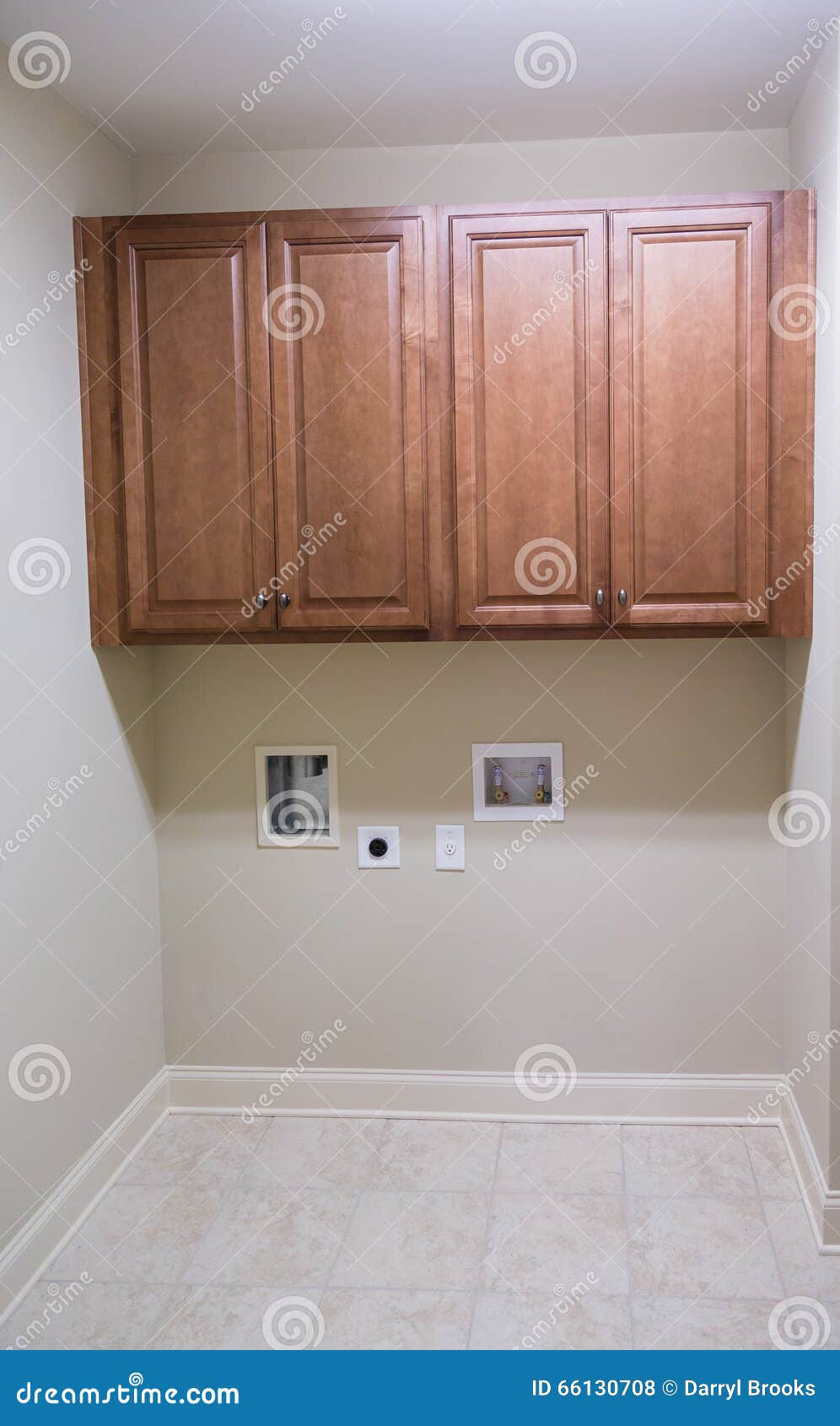 Empty Laundry Room stock photo. Image of house, modern - 66130708