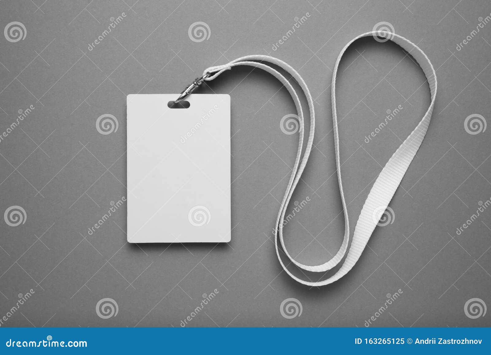 Empty Layout Layout. Common Blank Label Name Tag Hanging on Neck with ...