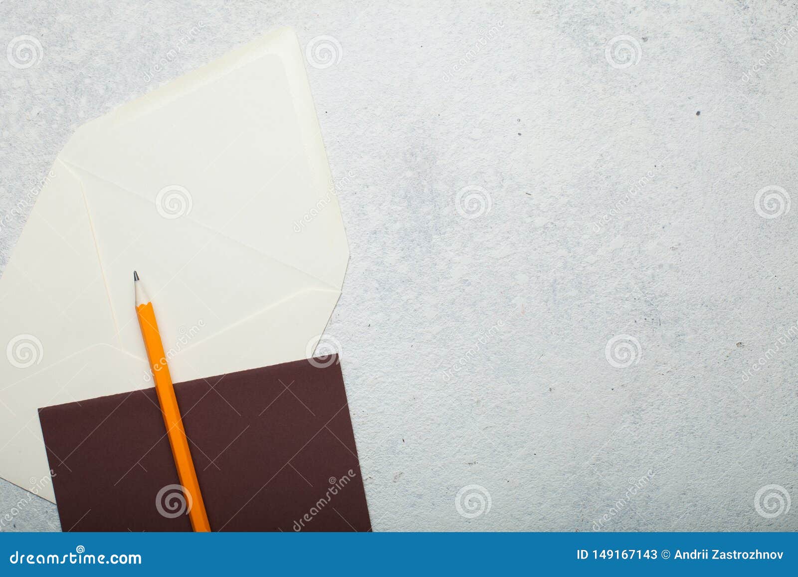 Empty Layout for a Handwritten Letter, Square Paper on a White Vintage ...