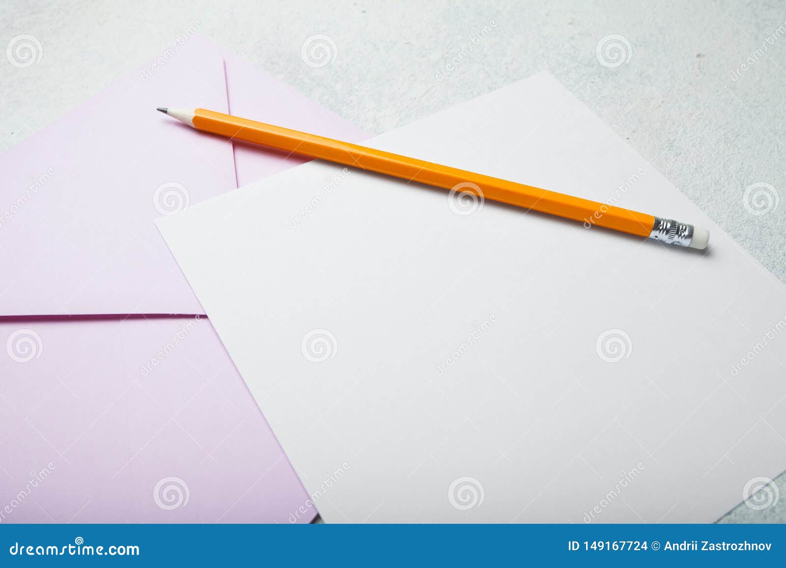 Empty Layout of the Wedding Invitation, Square Letter Stock Photo ...