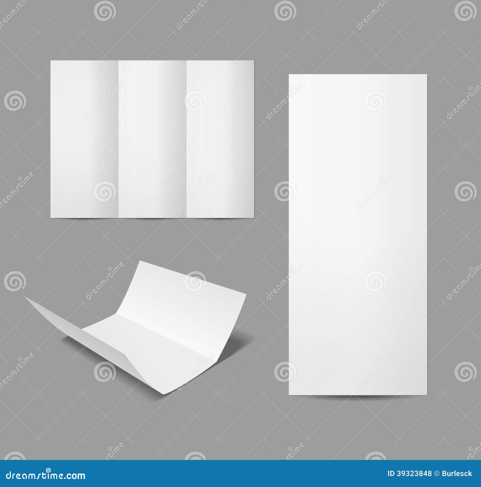 Empty Leaflet or Brochure Design Template Stock Vector - Illustration ...