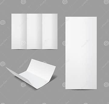 Empty Leaflet or Brochure Design Template Stock Vector - Illustration ...