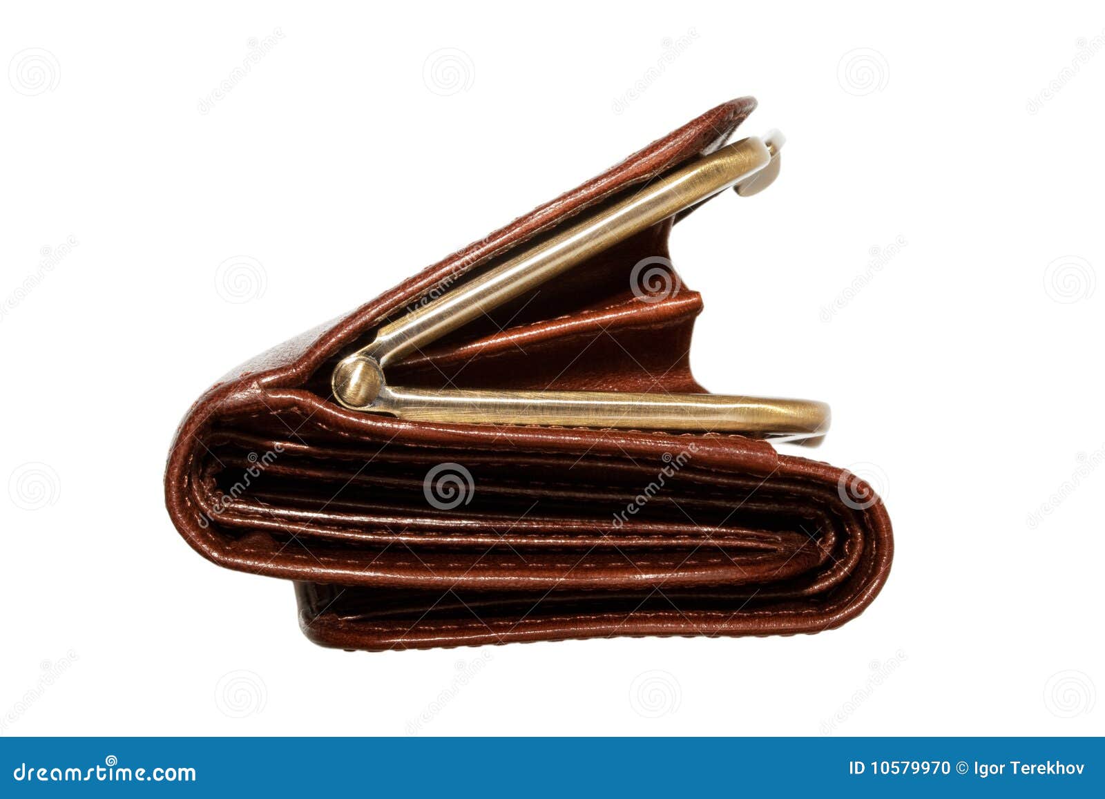 Empty leather purse stock photo. Image of crisis, path - 10579970