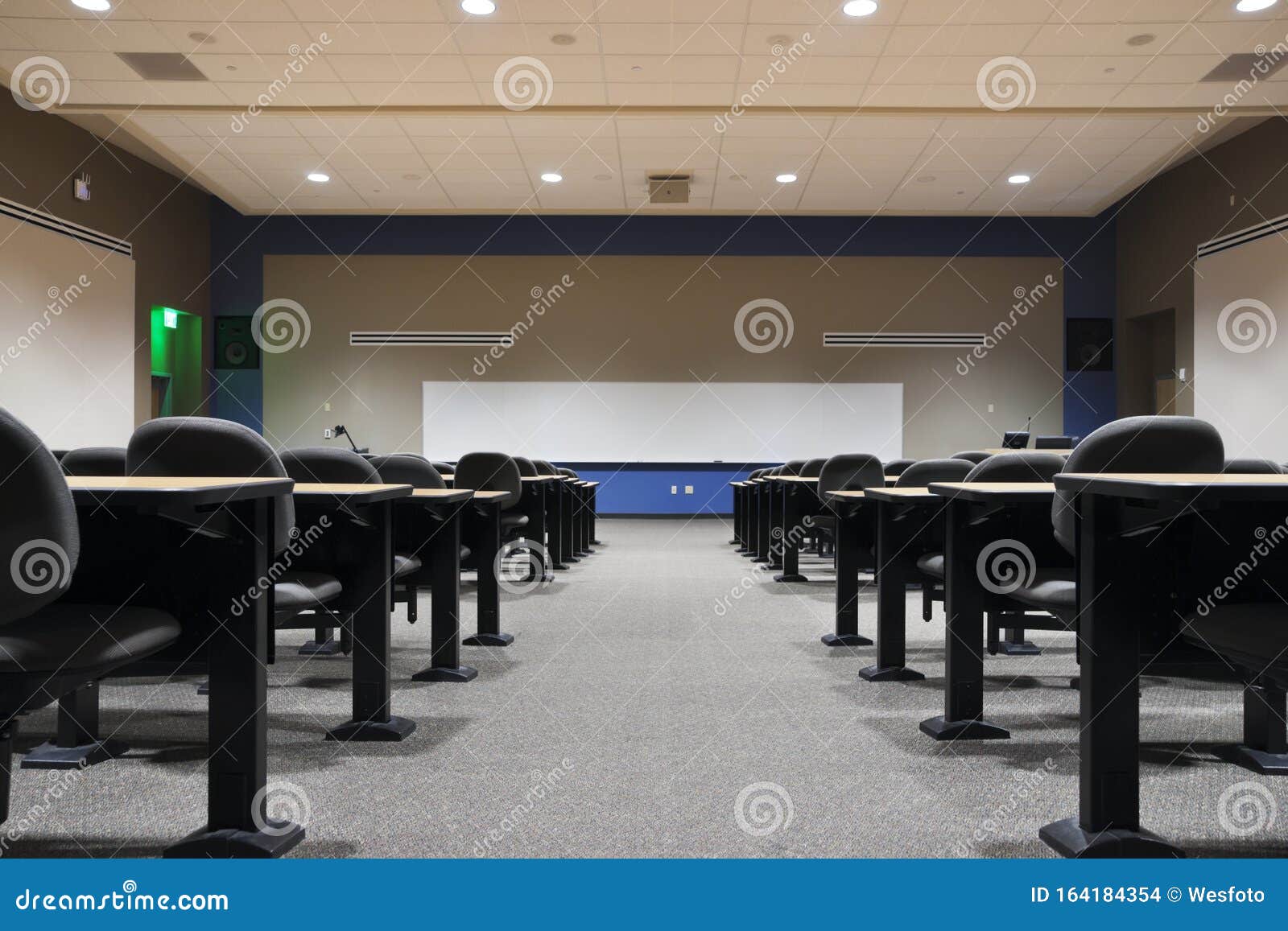 Empty Lecture Hall stock photo. Image of view, floor - 164184354
