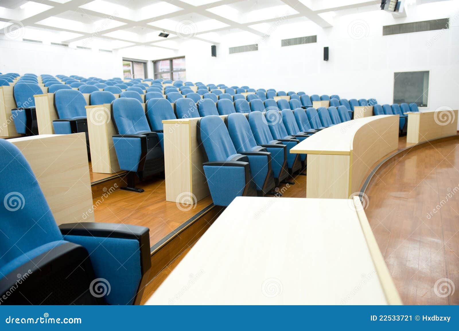 Empty lecture hall stock image. Image of meeting, desk - 22533721