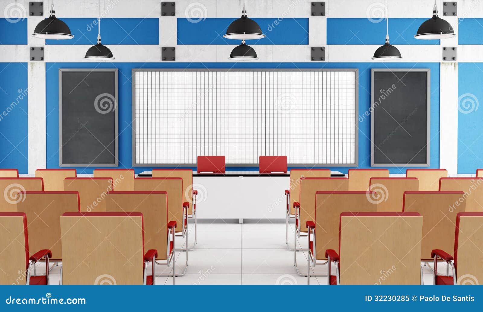 Empty lecture hall stock illustration. Illustration of seat - 32230285