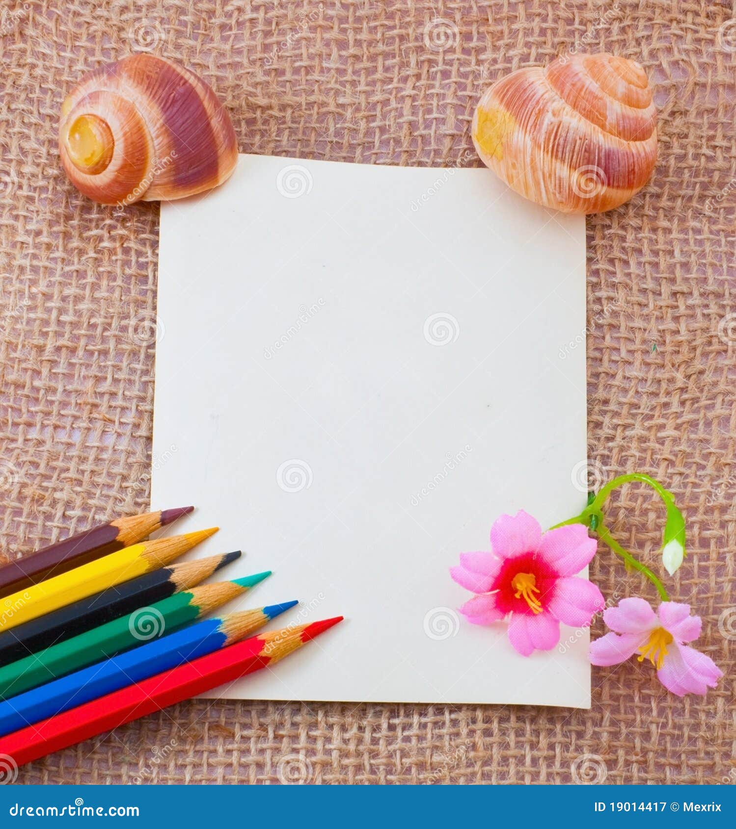 Empty Letter And Pencil. Brown Vintage Background Stock Photography ...