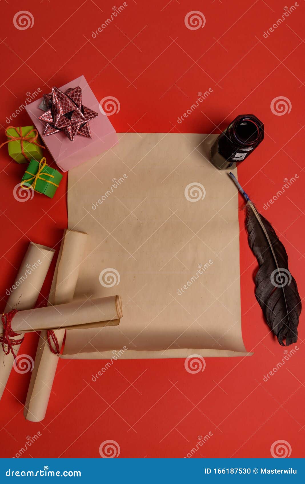 Empty Letter for Santa Claus. Copy Space Stock Photo - Image of happy ...