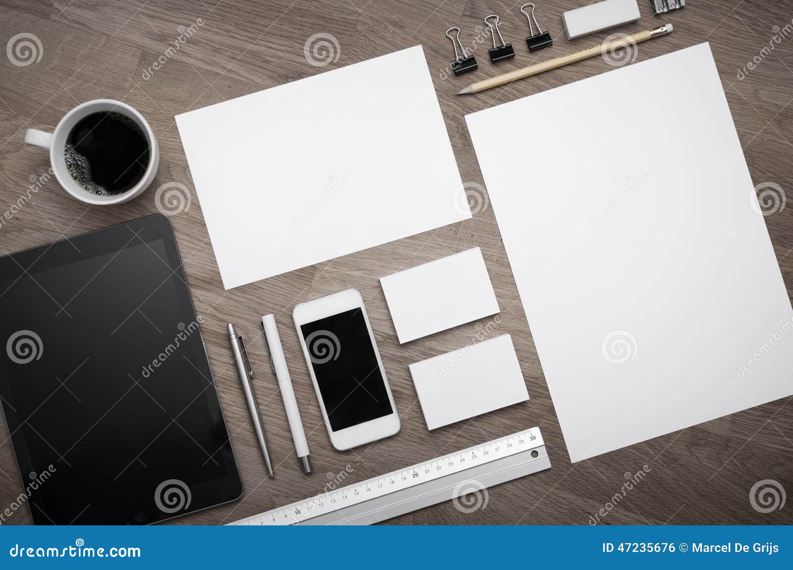Empty Letterhead Design Template Stock Photo - Image of logo, iphone ...