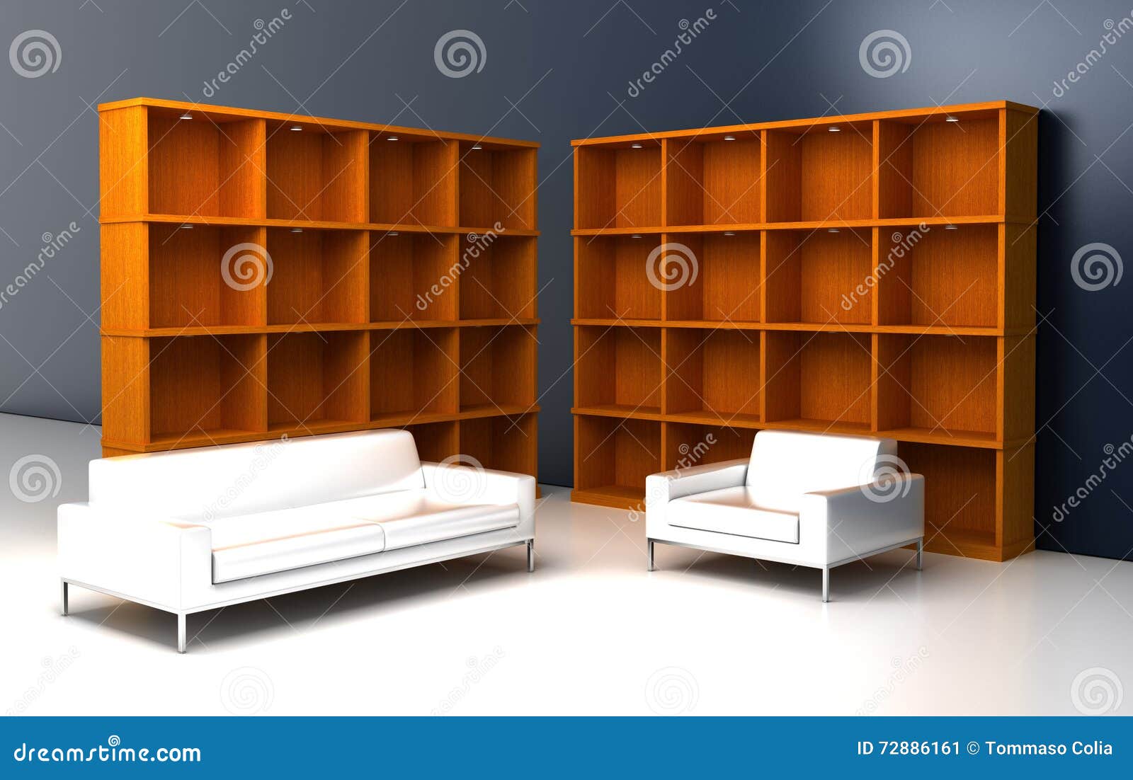 Empty Library, Copy Space Illustration Stock Illustration ...