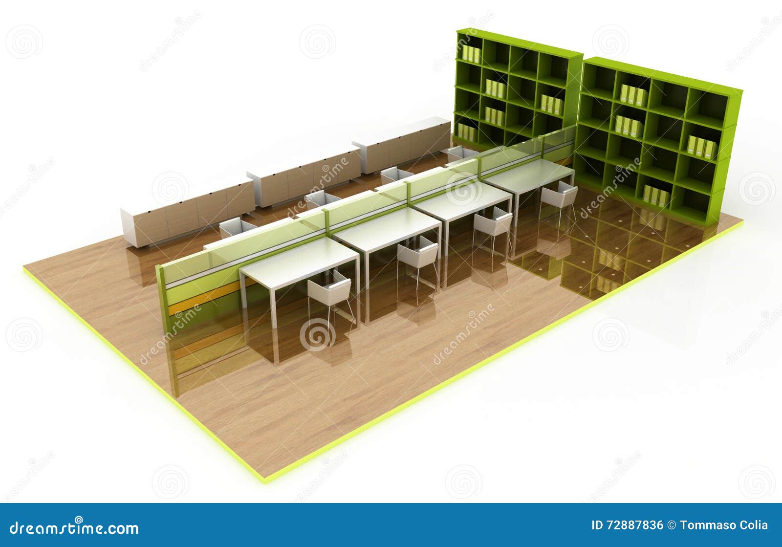 Empty Library, Copy Space Illustration Stock Illustration ...