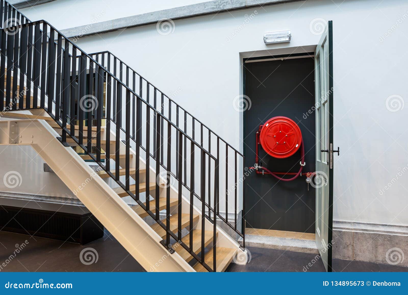 An empty library corridor stock image. Image of space - 134895673