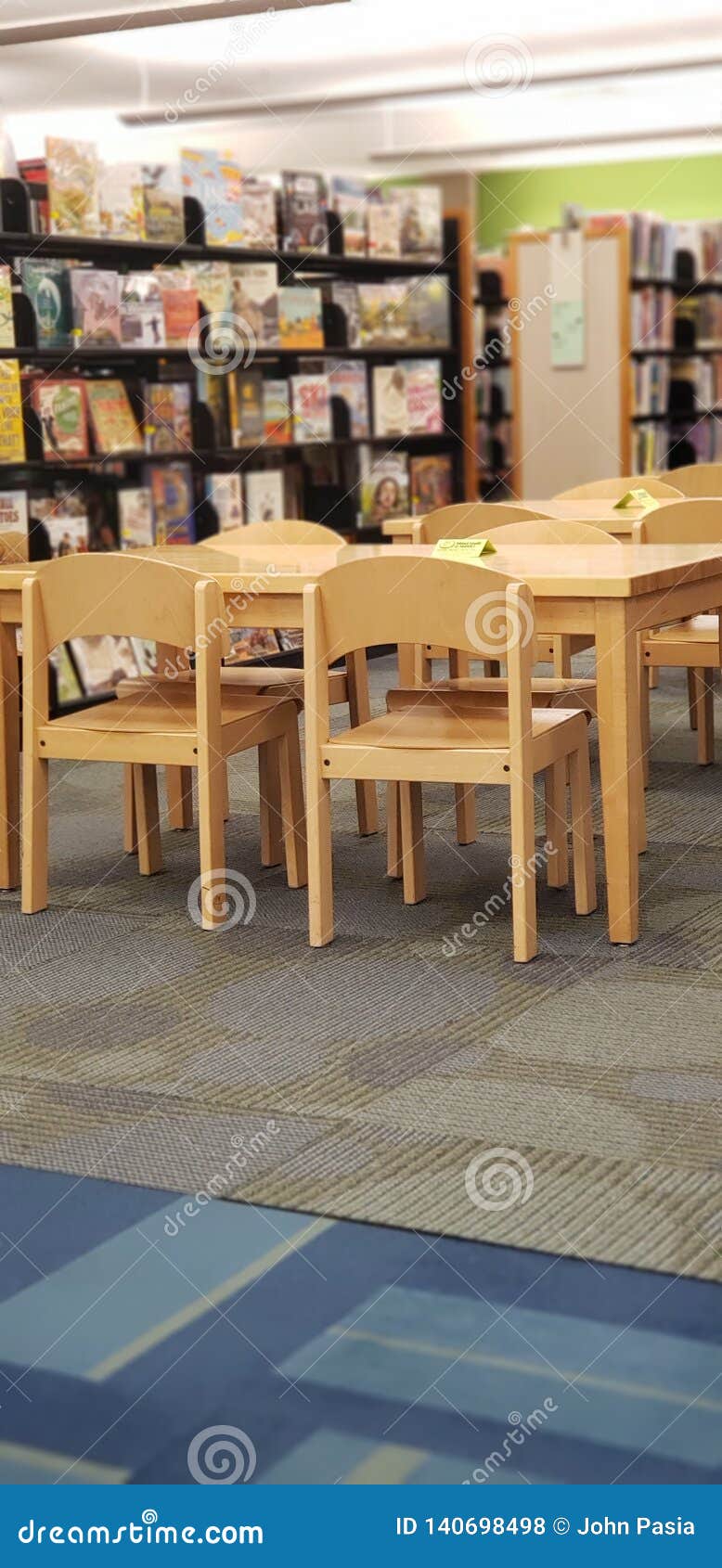 Empty library tables stock photo. Image of library, tables - 140698498