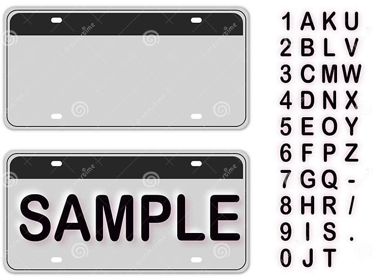 Empty License Plate stock vector. Illustration of metropolis - 13989980