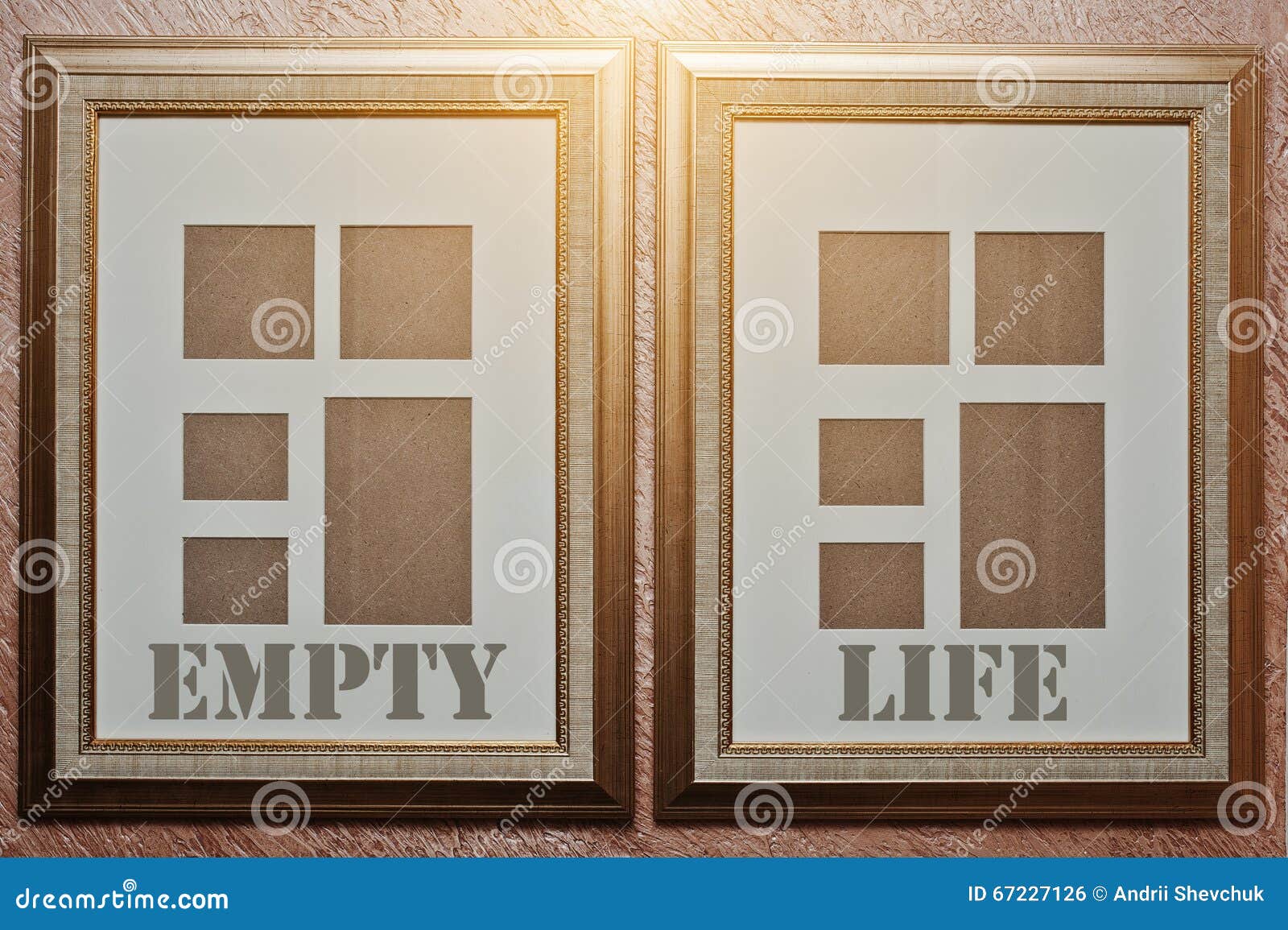 Empty Life, Concept Words on Blank Picture Stock Photo - Image of ...