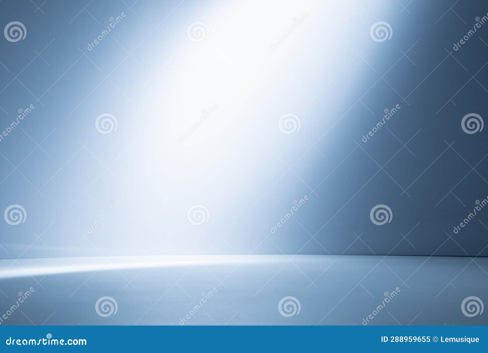 Empty Light Blue Background for Product Presentation with Light and ...