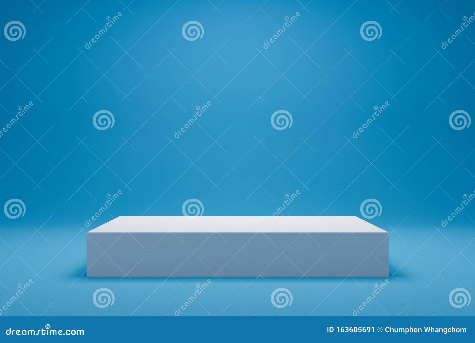 Empty Light Blue Background and Stand Display or Shelf with Studio for ...