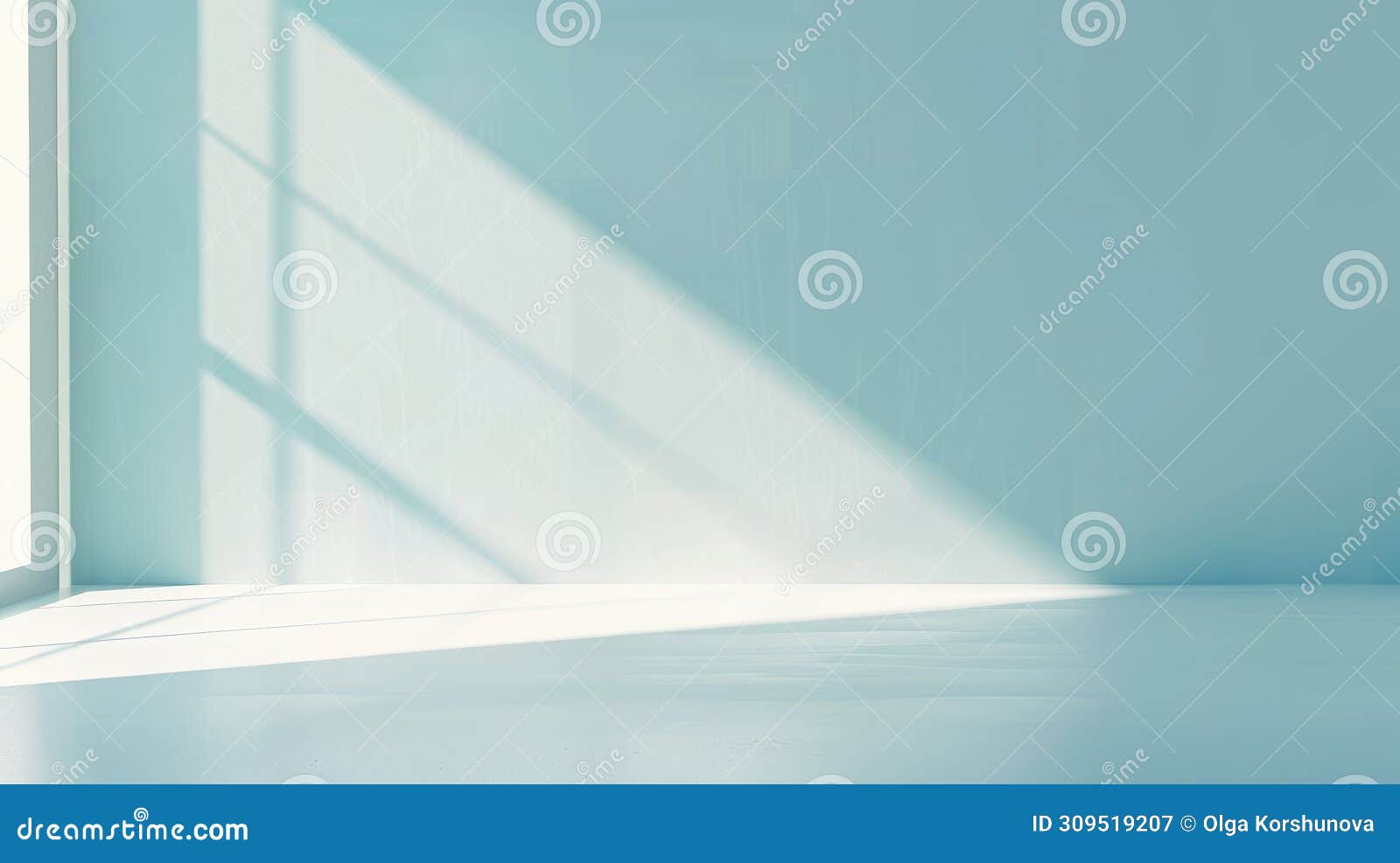Empty Light Blue Minimalist Space for Display or Showcase. Stock Image ...