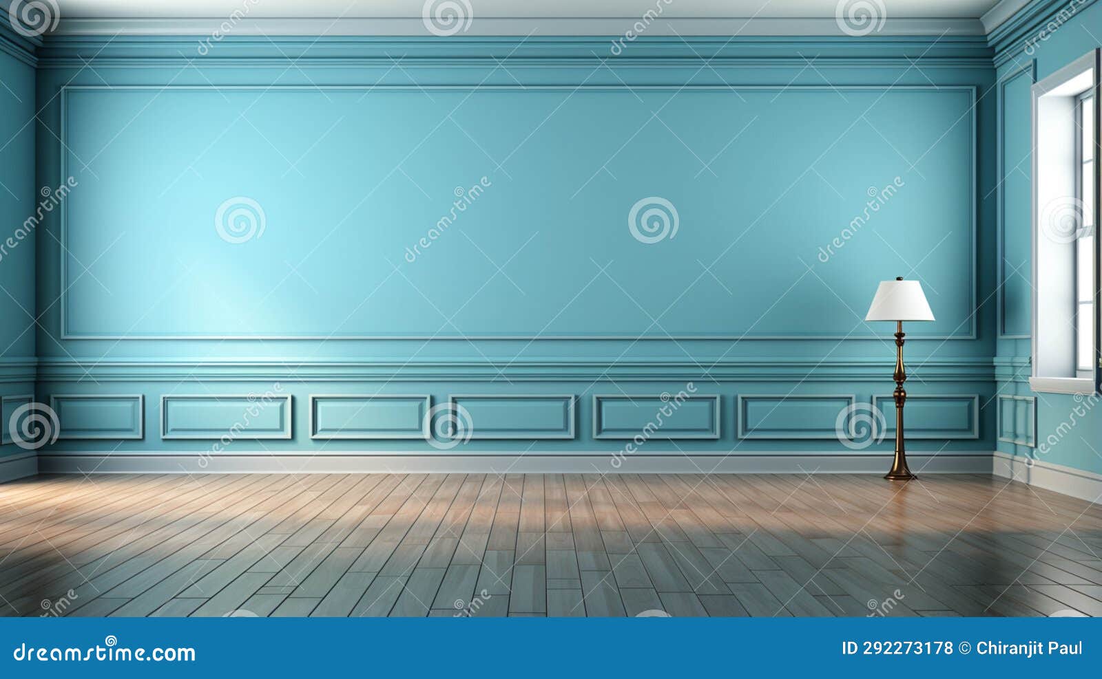 A Empty Light Blue Room Picture Close Up Stock Photo - Image of room ...