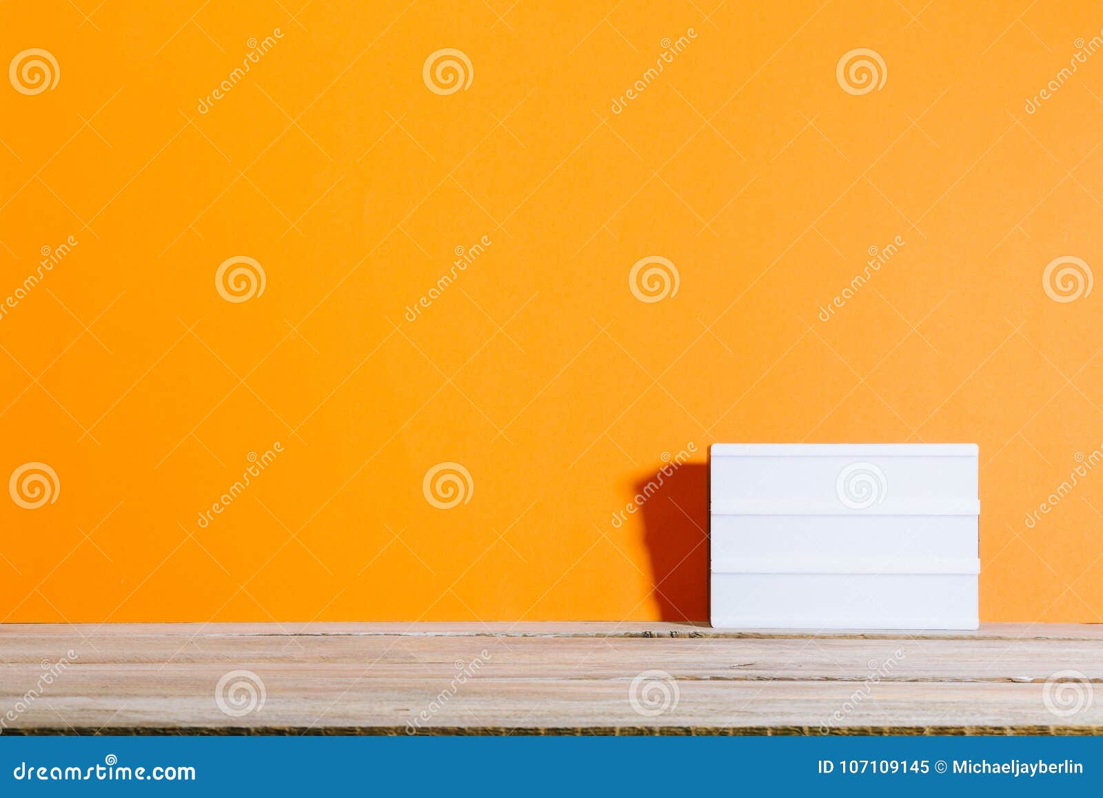 Light Box on Bright Color Backdrop Stock Image - Image of blank, light ...