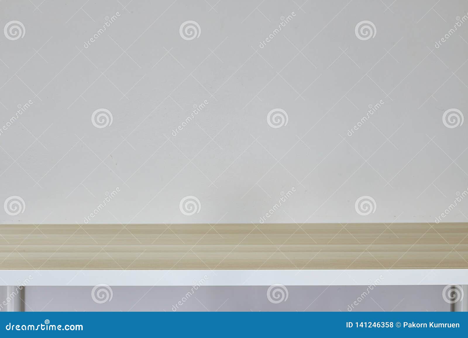 Empty Light Brown Table in White Room Stock Photo - Image of wooden ...