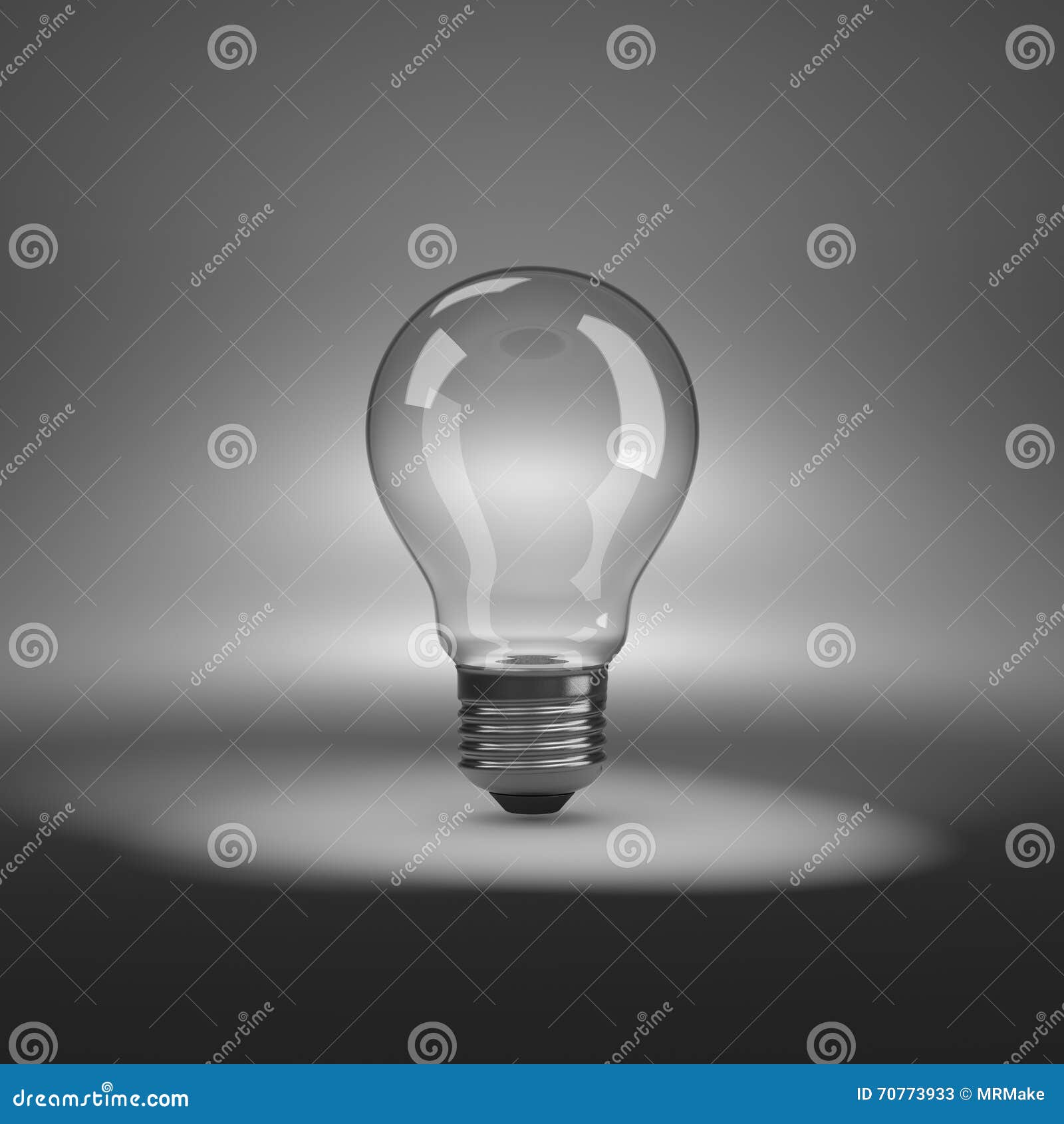 Empty Light Bulb stock illustration. Illustration of spotlight - 70773933