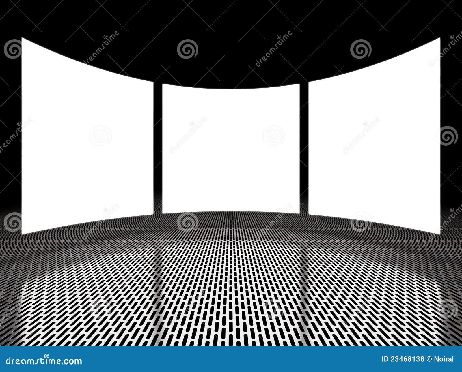 Empty Light Screen Displays Stock Illustration - Illustration of media ...