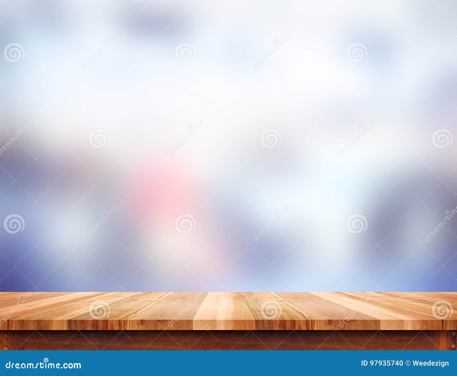 Empty Light Wood Table Top with Blur Abstract Background, Leave Stock ...