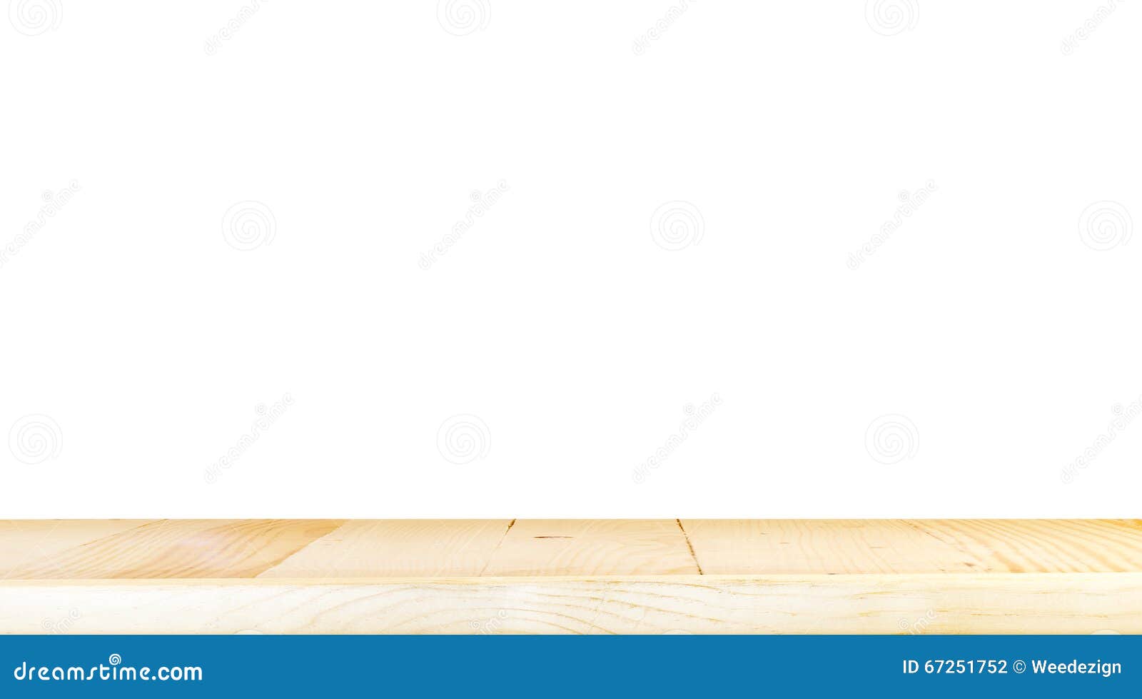 Empty Light Wood Table Top Isolate on White Background, Leave Sp Stock ...